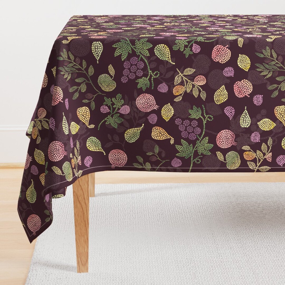 Deep Purple Tablecloth Roman Mosaic Fruit by Anette_kithier Ancient ...