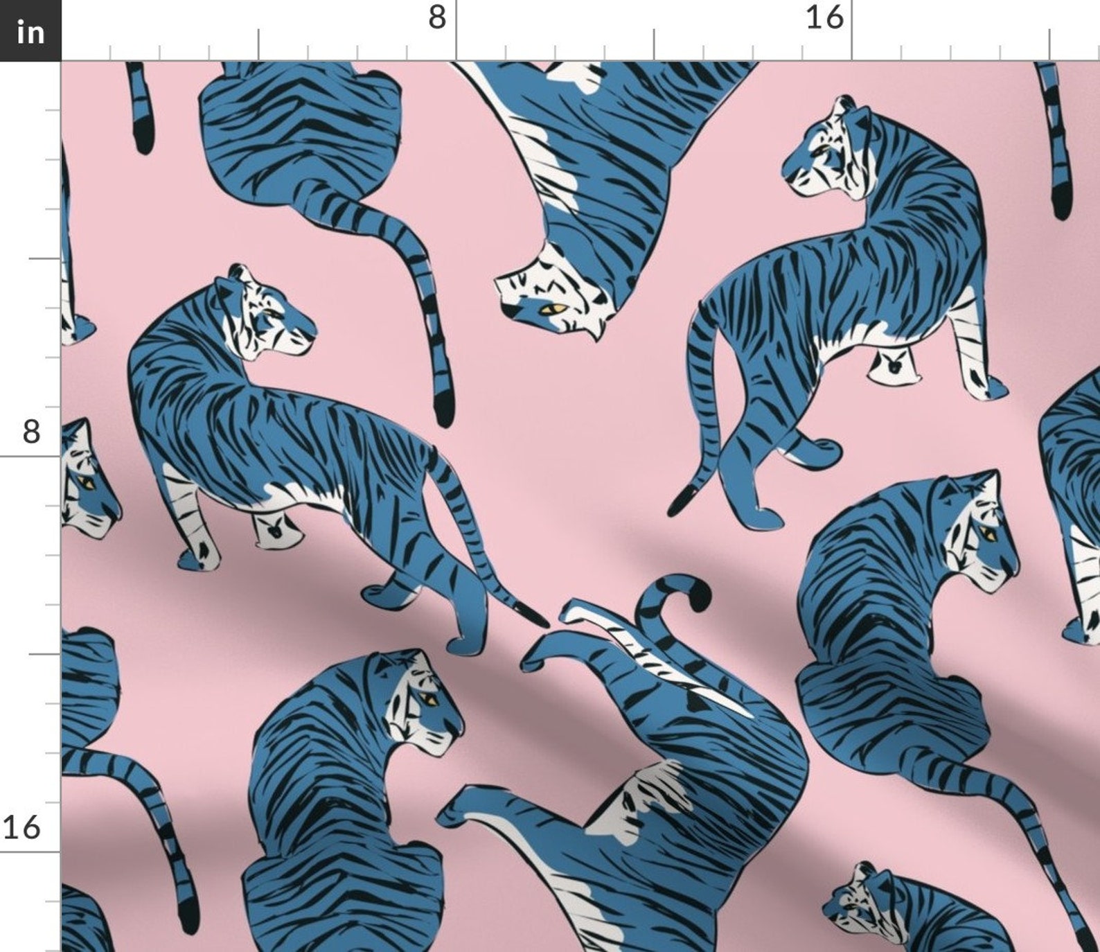 Tiger Animalier Curtain Panel Tigers by Bluelela Asian - Etsy