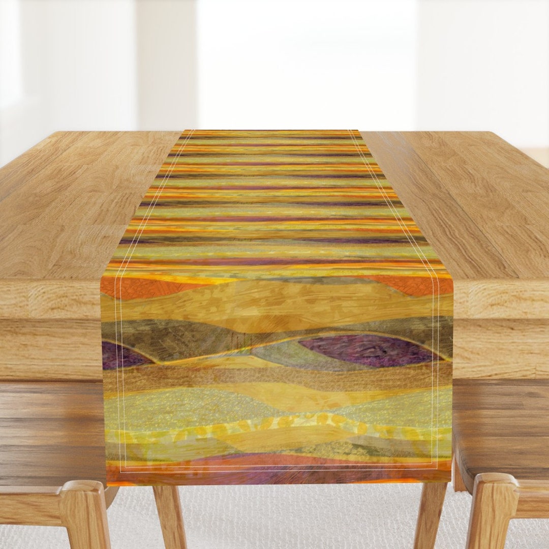 Modern Desert Table Runner - Mountain Landscape Geology Rock Southwest ...