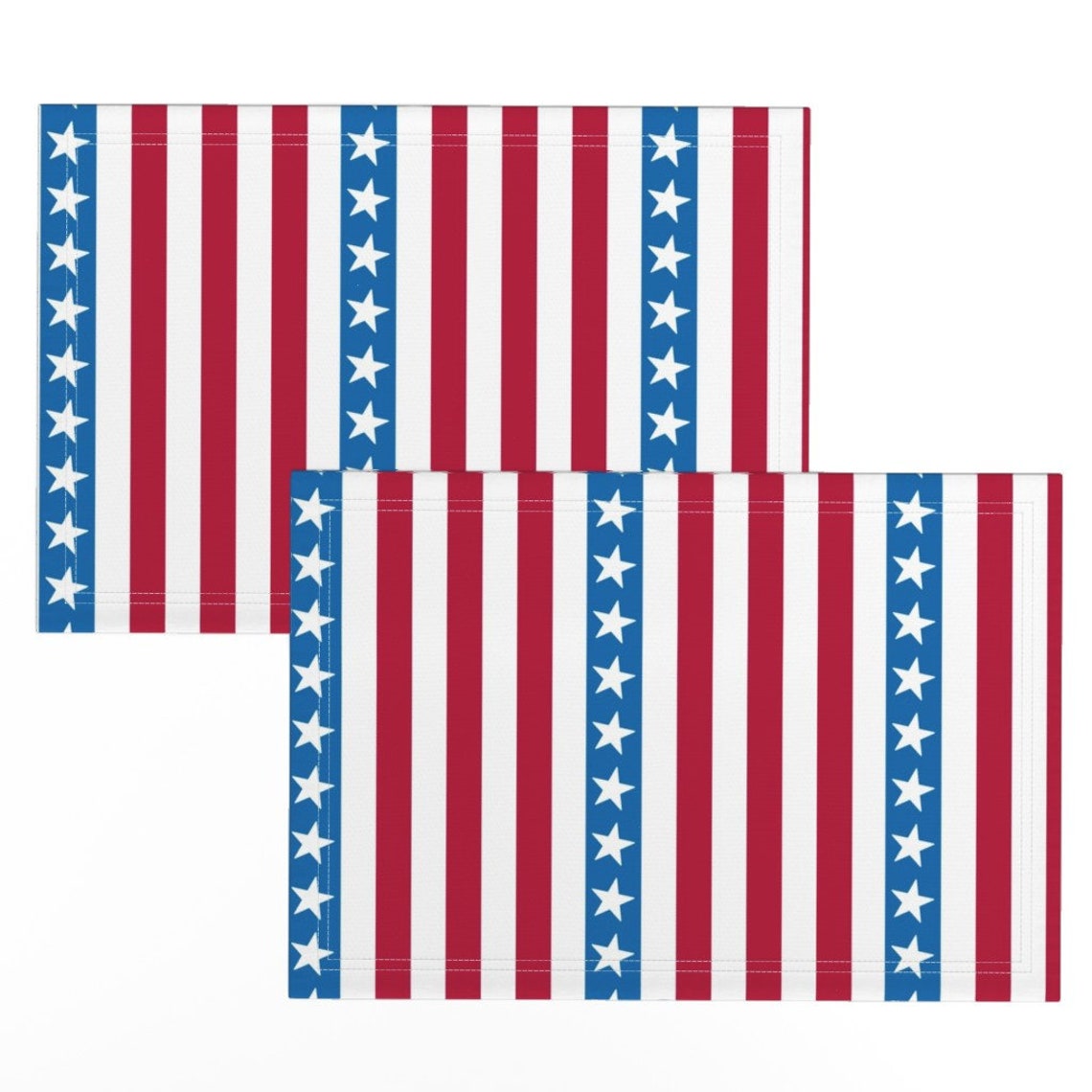Patriotic Stripes Placemats set of 2 Stars and Stripes by - Etsy