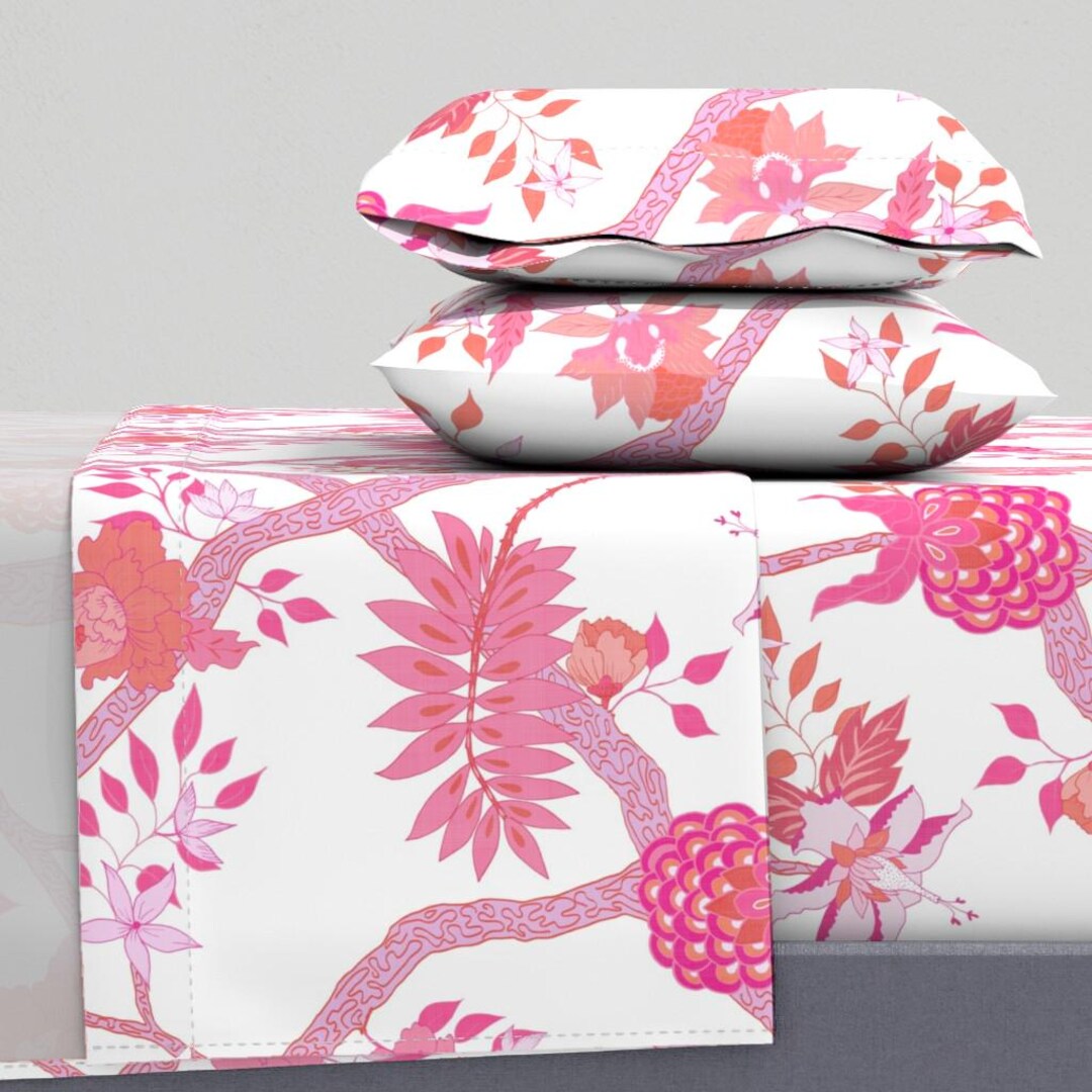 Peony Floral Sheets - Peony Branch by Danika_herrick - Chinoiserie ...