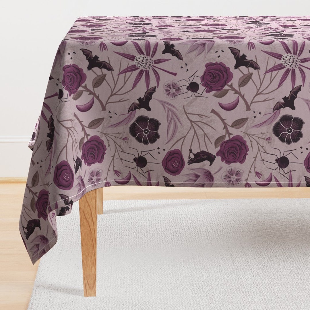 Witchy Tablecloth Gothic Night by Fineapple_pair Dark Dusty Purple ...