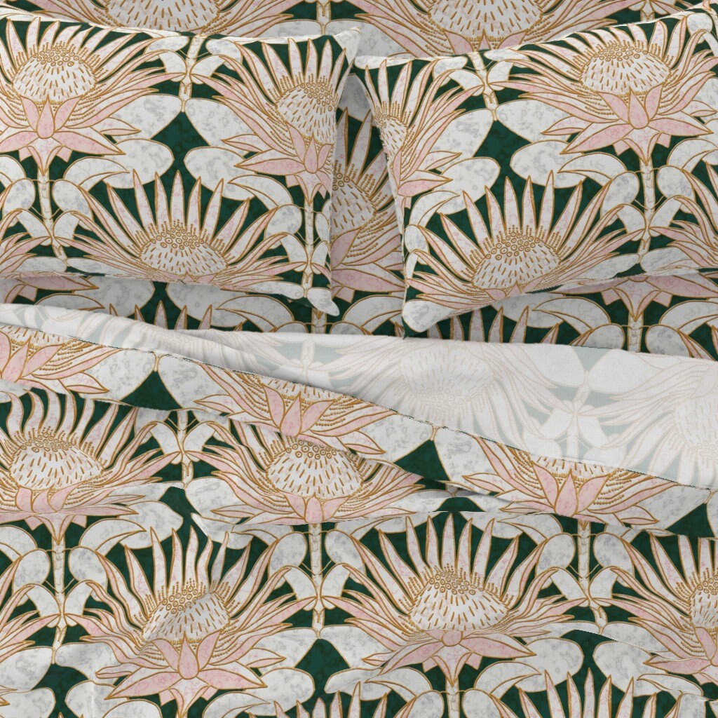 Art Deco Sheets Protea Art Deco by Helenpdesigns Marble - Etsy