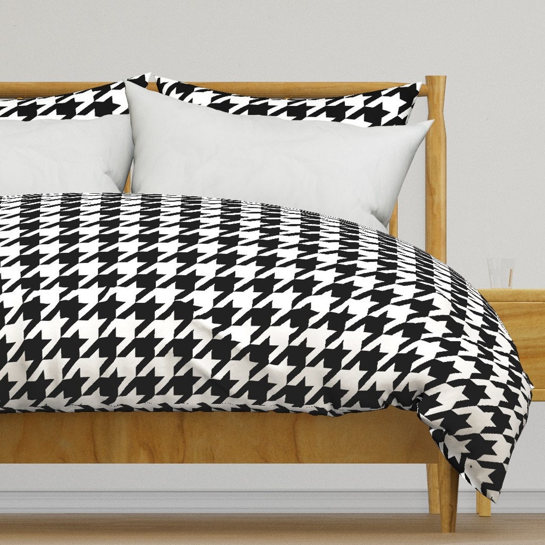 Houndstooth Check Duvet Cover Houndstooth Check by - Etsy