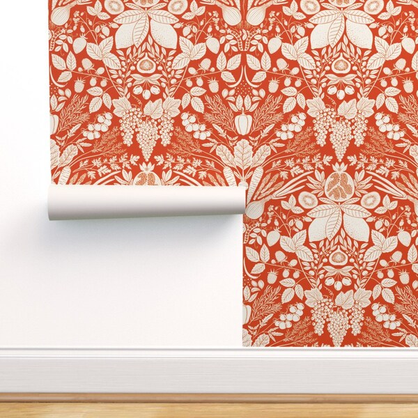 Fruit and Vegetable Wallpaper - Etsy