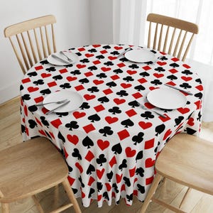 Poker Tablecloth - Card Suits Large by Thinlinetextiles - Casino Card ...