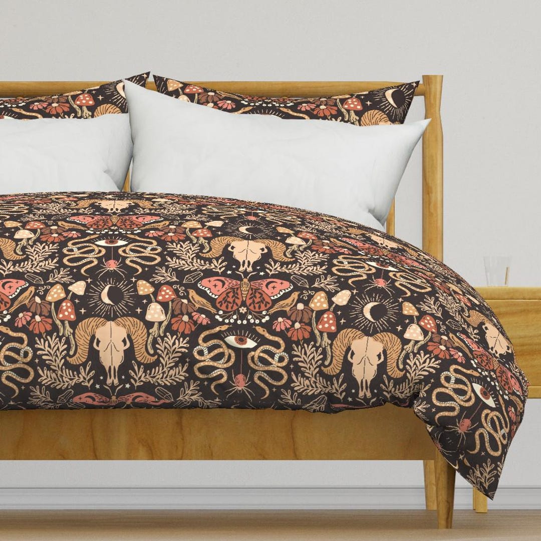 Witchy Woodland Bedding - Boho Wiccan by Sally_mountain - Large Scale ...
