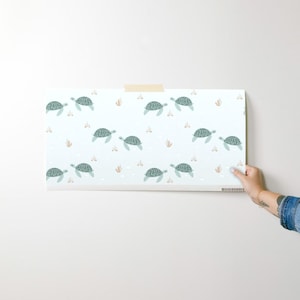Boho Sea Turtles Non-pasted Wallpaper Coastal Nautical Sea Life Ocean ...