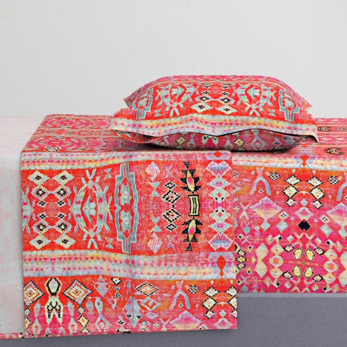 Moroccan Style Sheets - Tropical Sunrise Vertical by Floraryfabrics ...