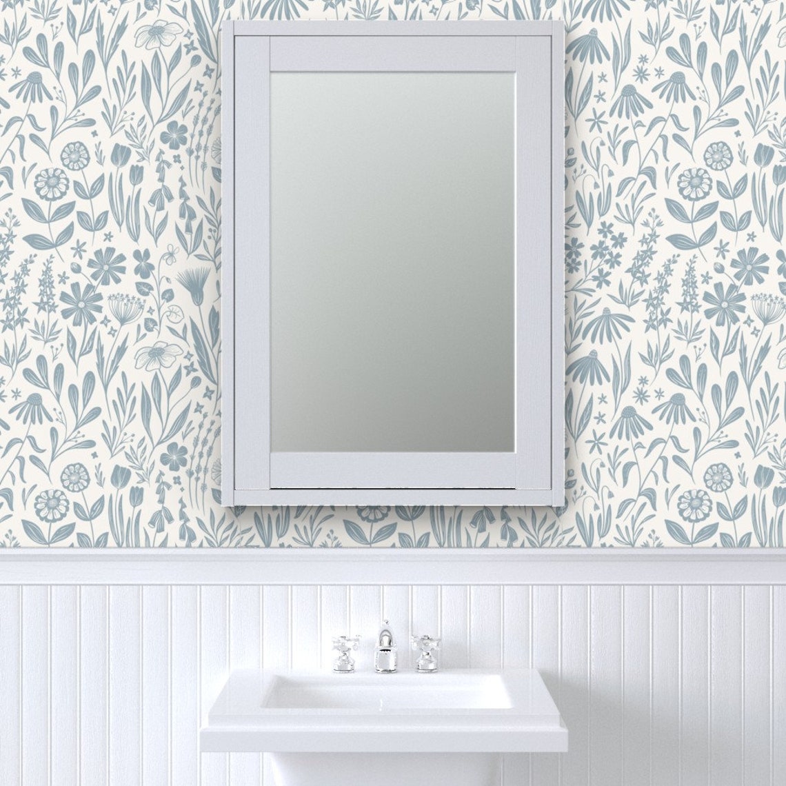 Cottagecore Non-pasted Wallpaper Wildflowers Botanical - Wildflowers ...