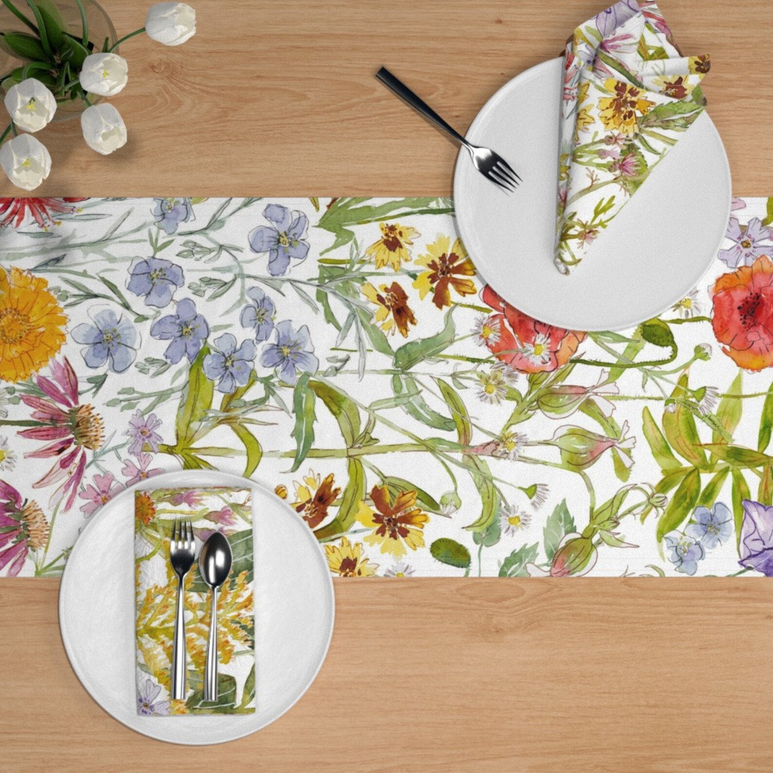 Wildflowers Table Runner the Flowers in My Garden by - Etsy UK