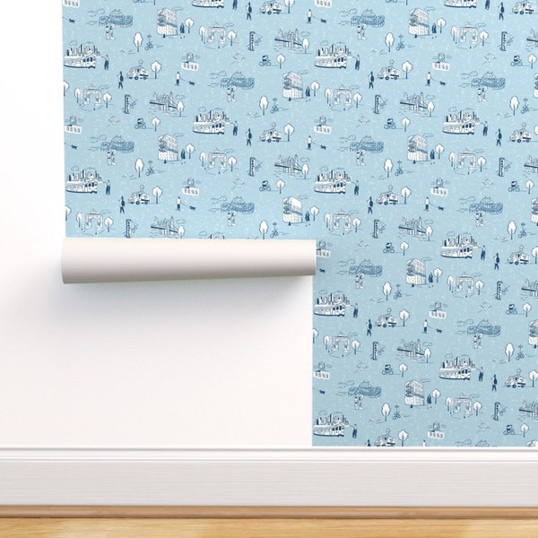 Brooklyn Toile Wallpaper - Etsy