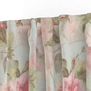 Watercolor Curtain Panel Vintage Rose by Maria_marinova Roses Botanical ...