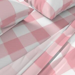 Large Buffalo Check Sheets Large Pink Buffalo Check by - Etsy