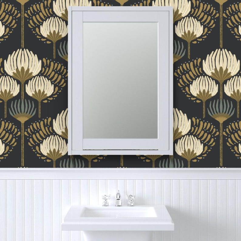 Hollywood Regency Non-pasted Wallpaper - 1920 Blossom Floral by Nancy ...