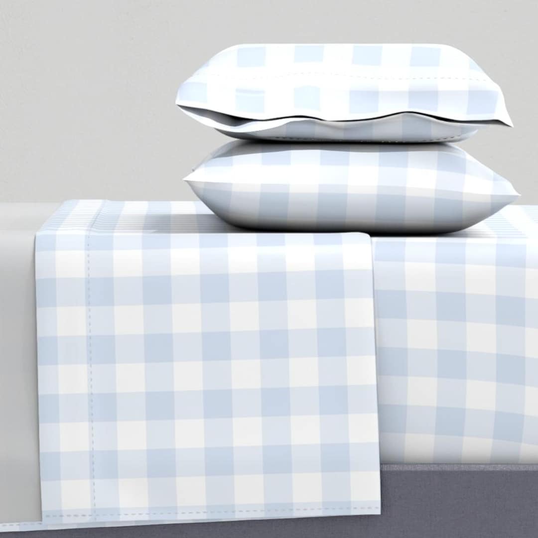 Light Blue Plaid Sheets - Blue Gingham by Dept_6 - Buffalo Check Pastel ...