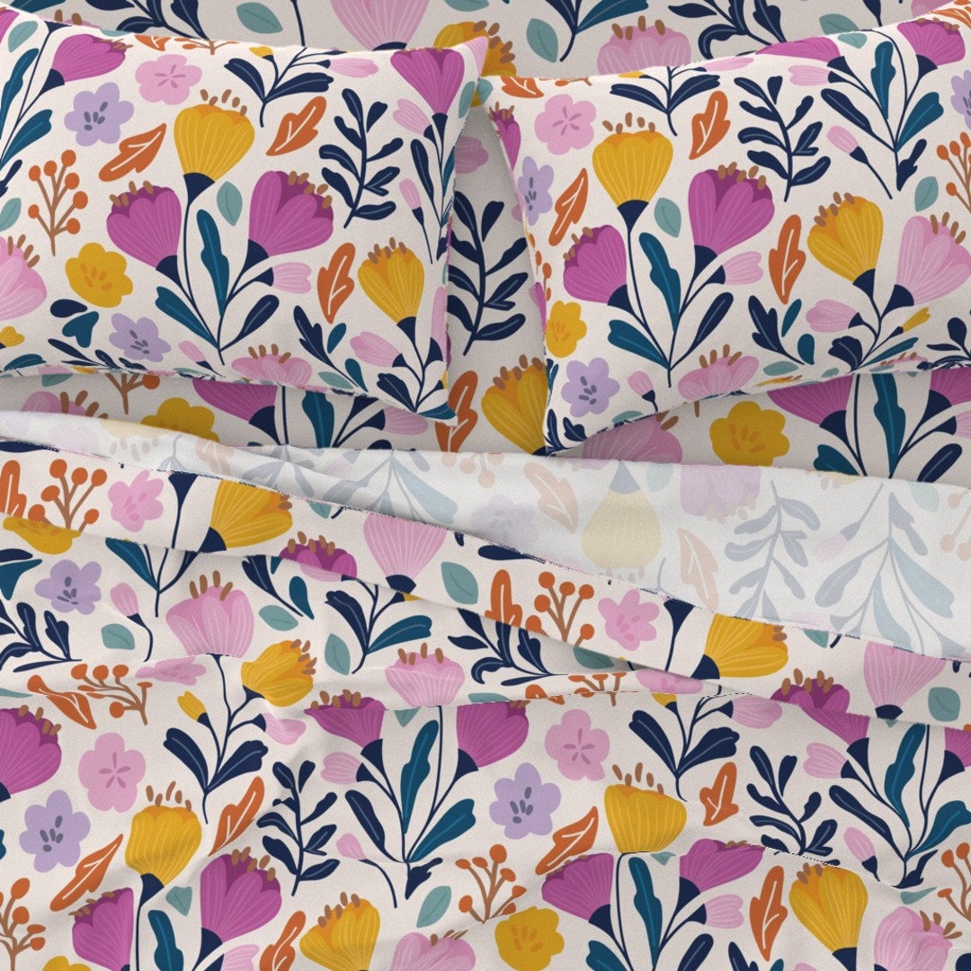 Crocus Bloom Sheets Spring Plants by Mandykippax Whimsical - Etsy