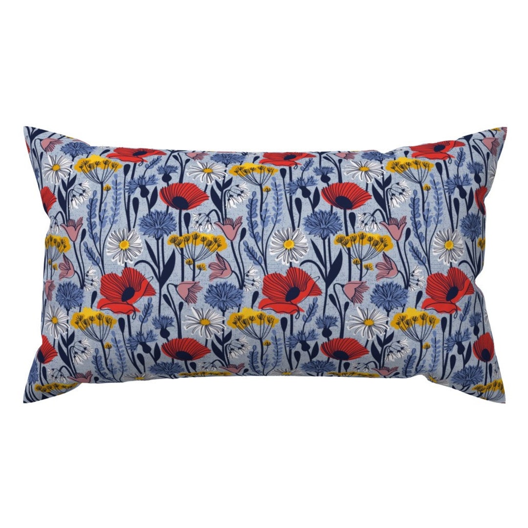 Poppy Fields Accent Pillow Wild Field by Selmacardoso Floral Plants ...