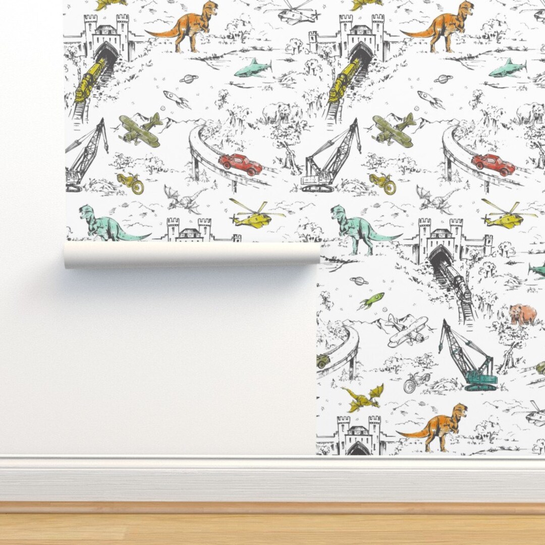 Imagination Toile Non-pasted Wallpaper - Adventure Toile by Pattern ...