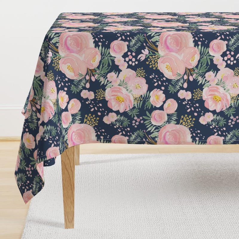 Pink Gold Tablecloth - Etsy