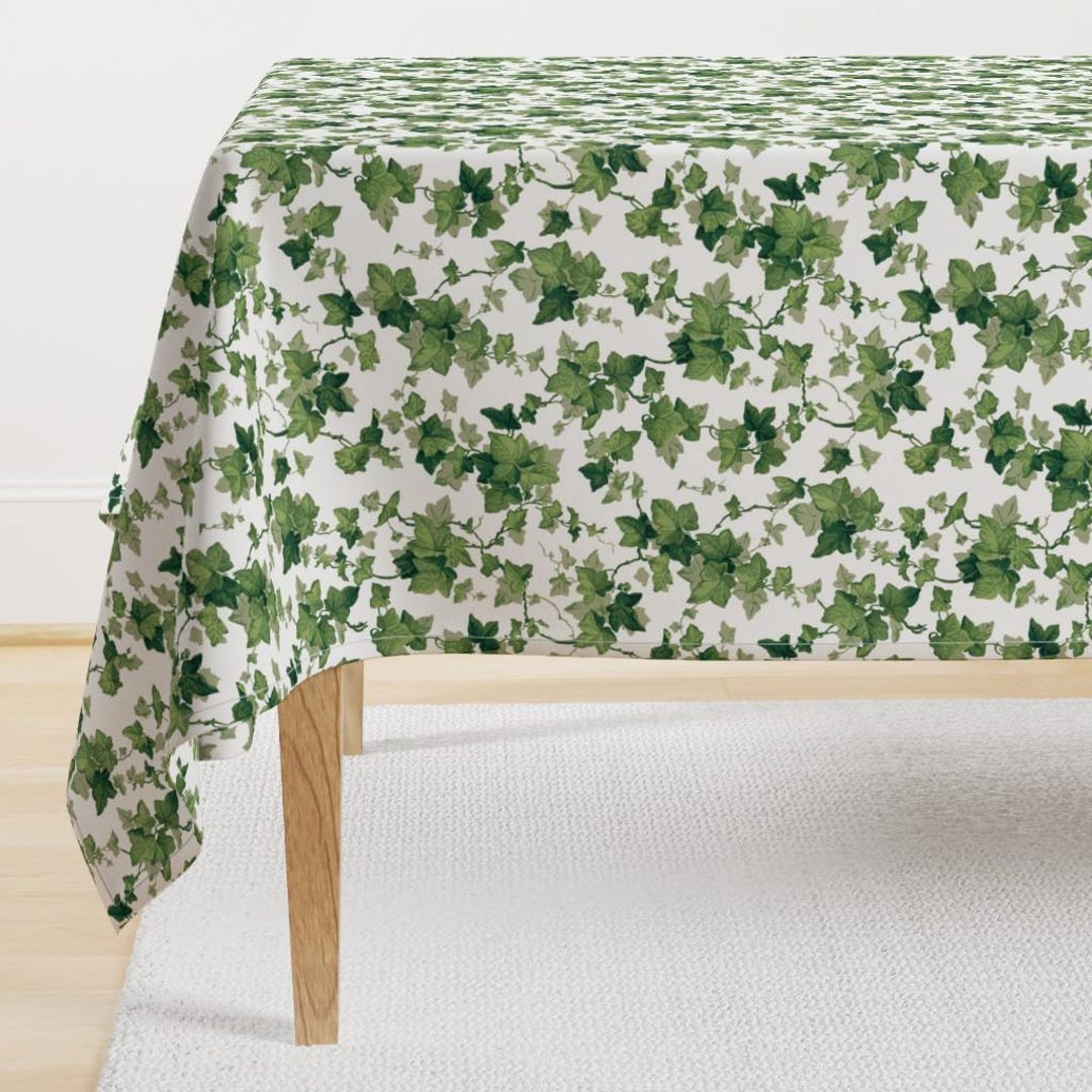 Ivy Leaves Tablecloth - English Ivy by Peacoquettedesigns - Botanical ...