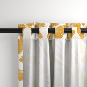 Autumn Ginkgo Curtain Panel - Ginkgo Leaves Saffron by ...