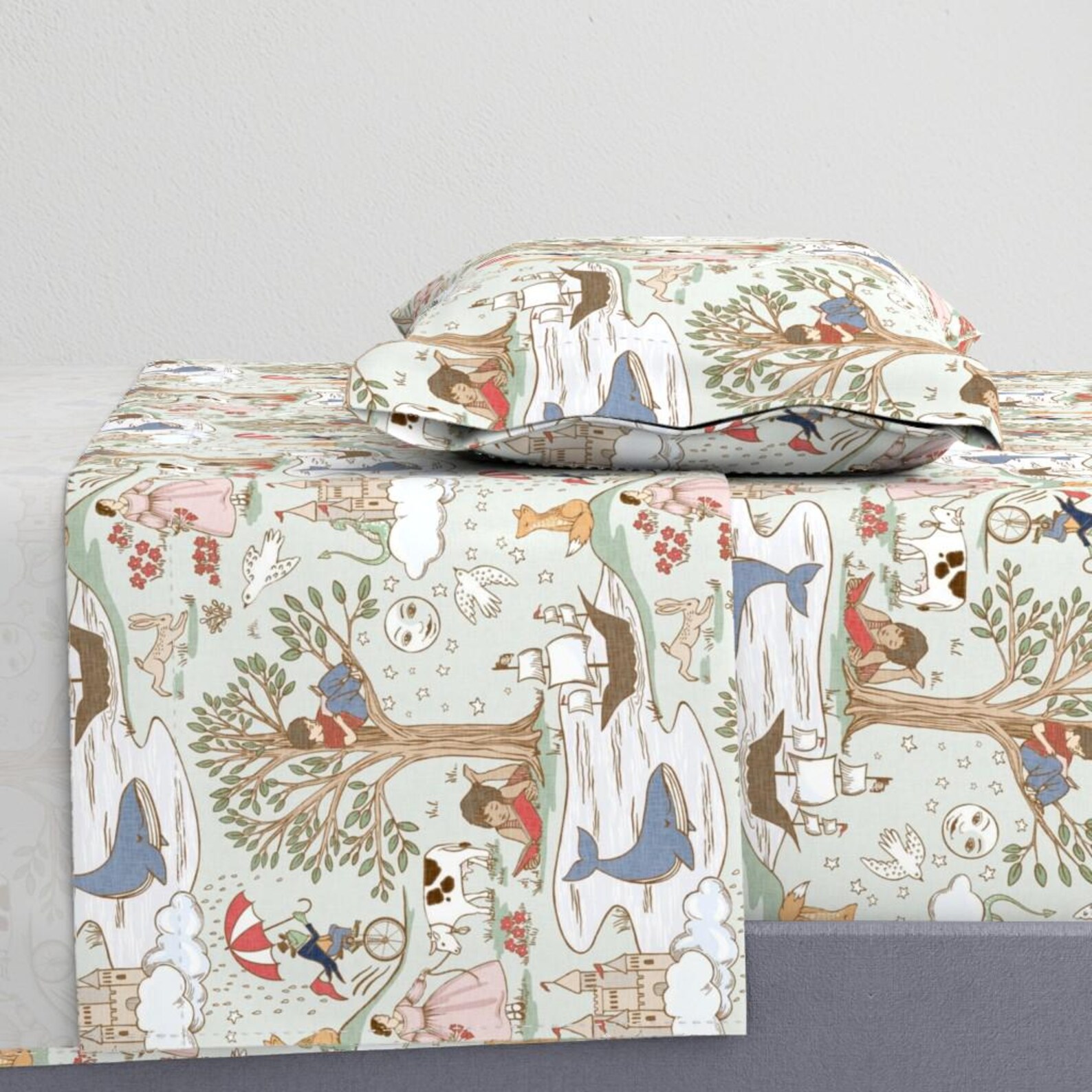 Whimsical Sheets - Storybook Adventures Multi by Shellypenko ...