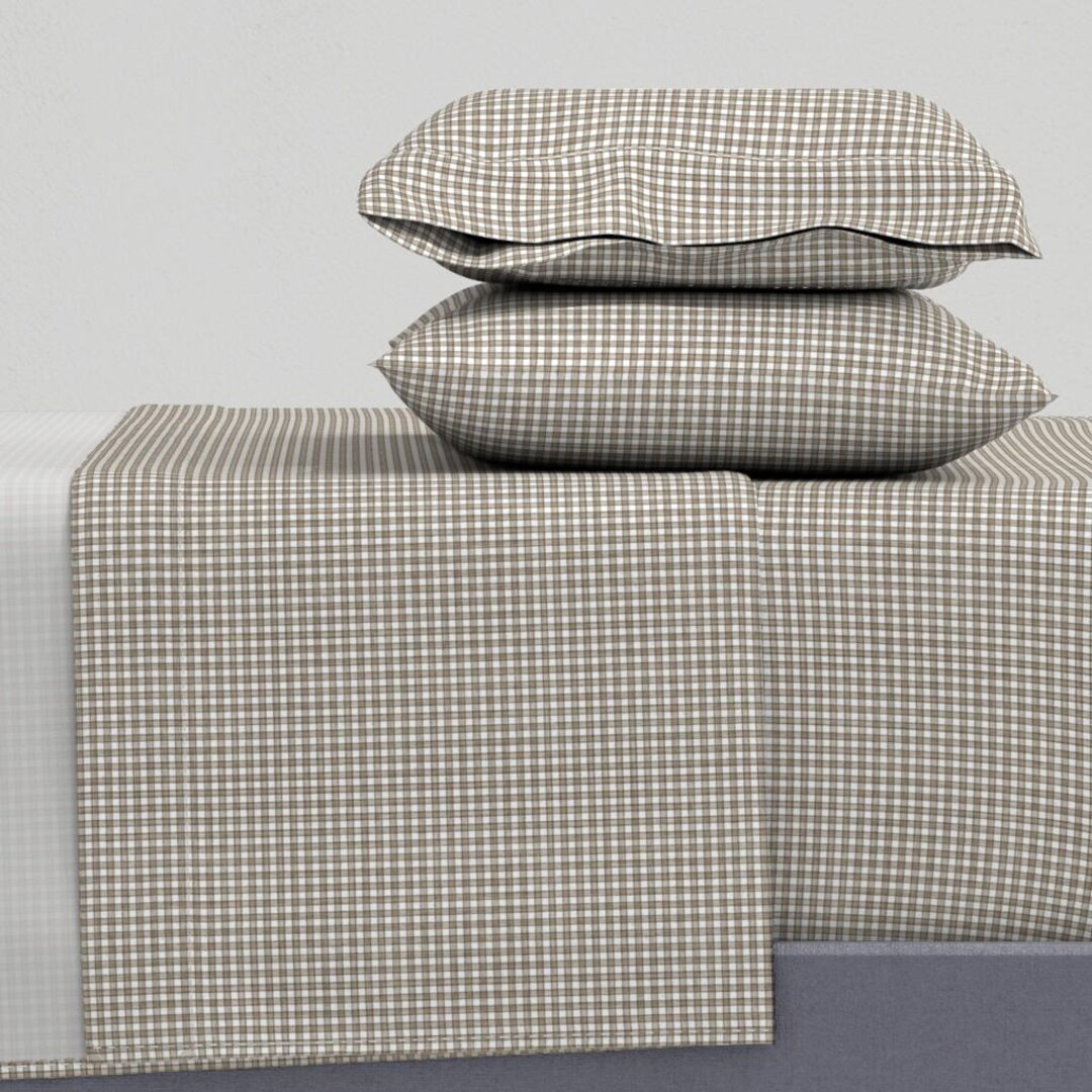 Farmhouse Check Sheets - Faded French Check by Kristopher_k_design ...