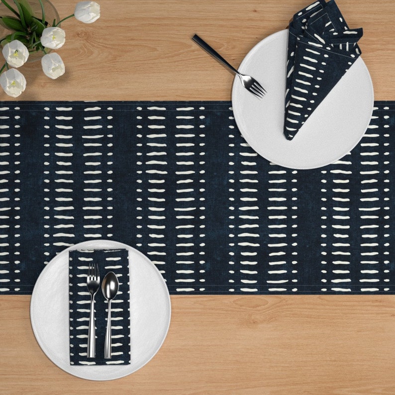 Modern Farmhouse Table Runner Boho Stripes by | Etsy