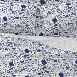 Ocean Animals Sheets Under the Deep Blue Sea by Red_raspberry_design ...