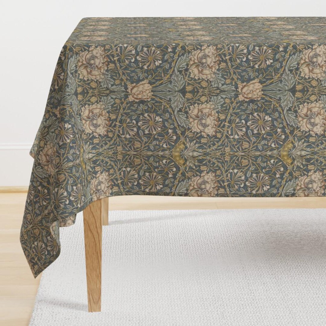 Arts and Crafts Tablecloth Morris Neutral by Peacoquettedesigns English ...