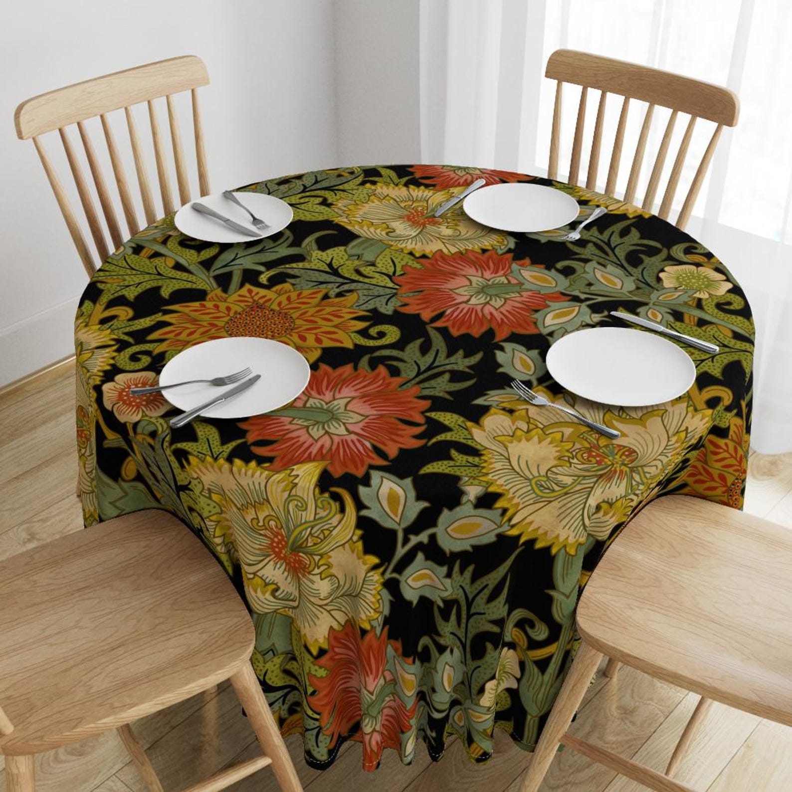 Art Nouveau Tablecloth - Large Garden by Hnldesigns - Folk Art William ...