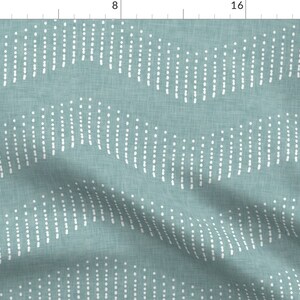 Dusty Blue Chevron Curtain Panel Chevron Dash by - Etsy