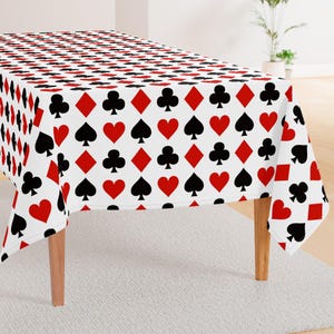 Poker Tablecloth - Card Suits Large by Thinlinetextiles - Casino Card ...