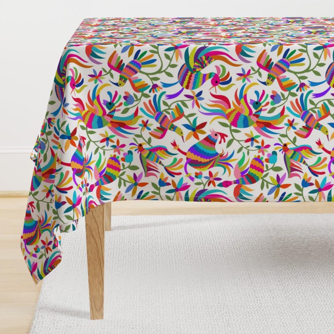 Otomi Tablecloth - Flying Otomi Birds Ole by Vo_aka_virginiao - Pinata ...