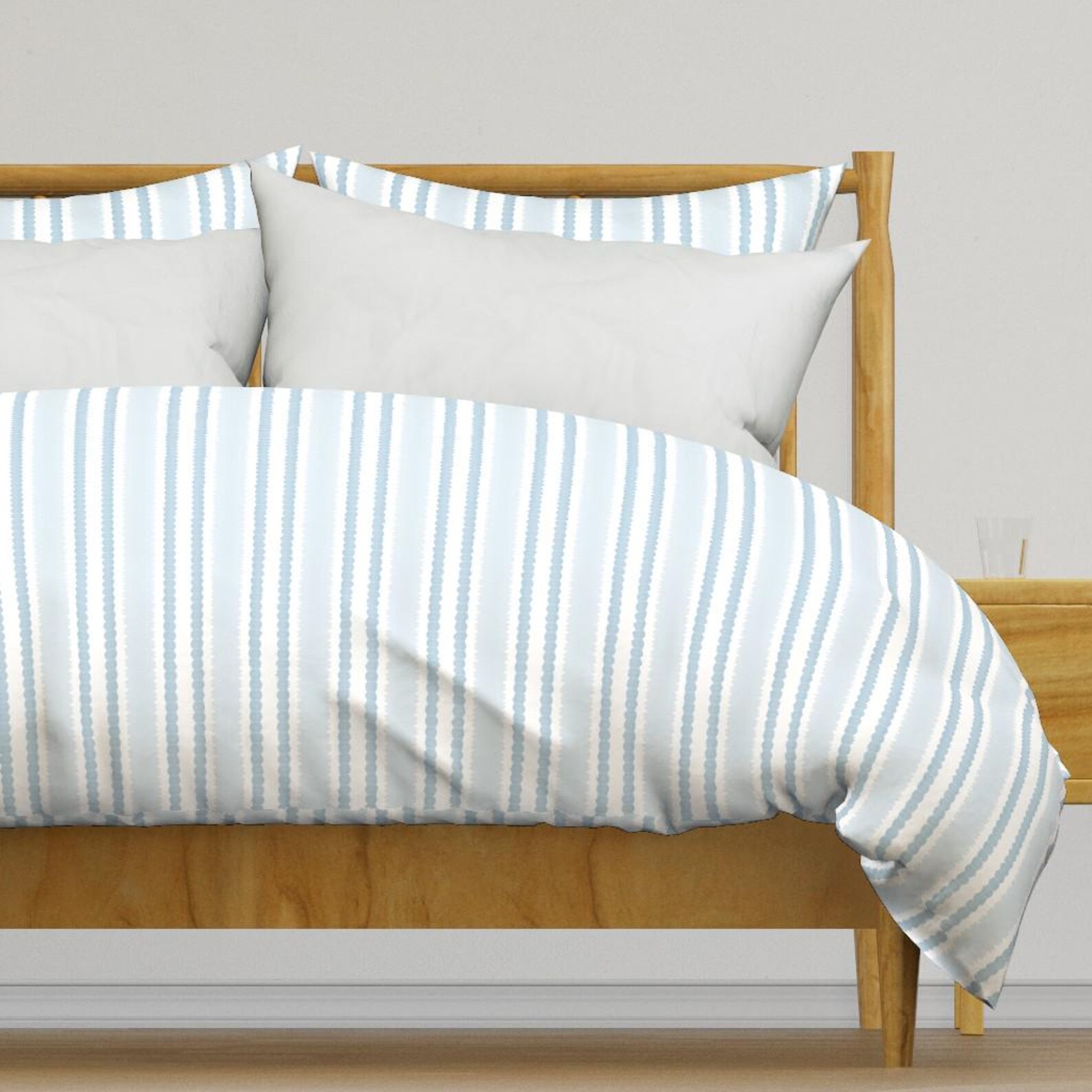 Blue Stripe Bedding - Watercolor Stripe by Etienne - Coastal Pale Light ...