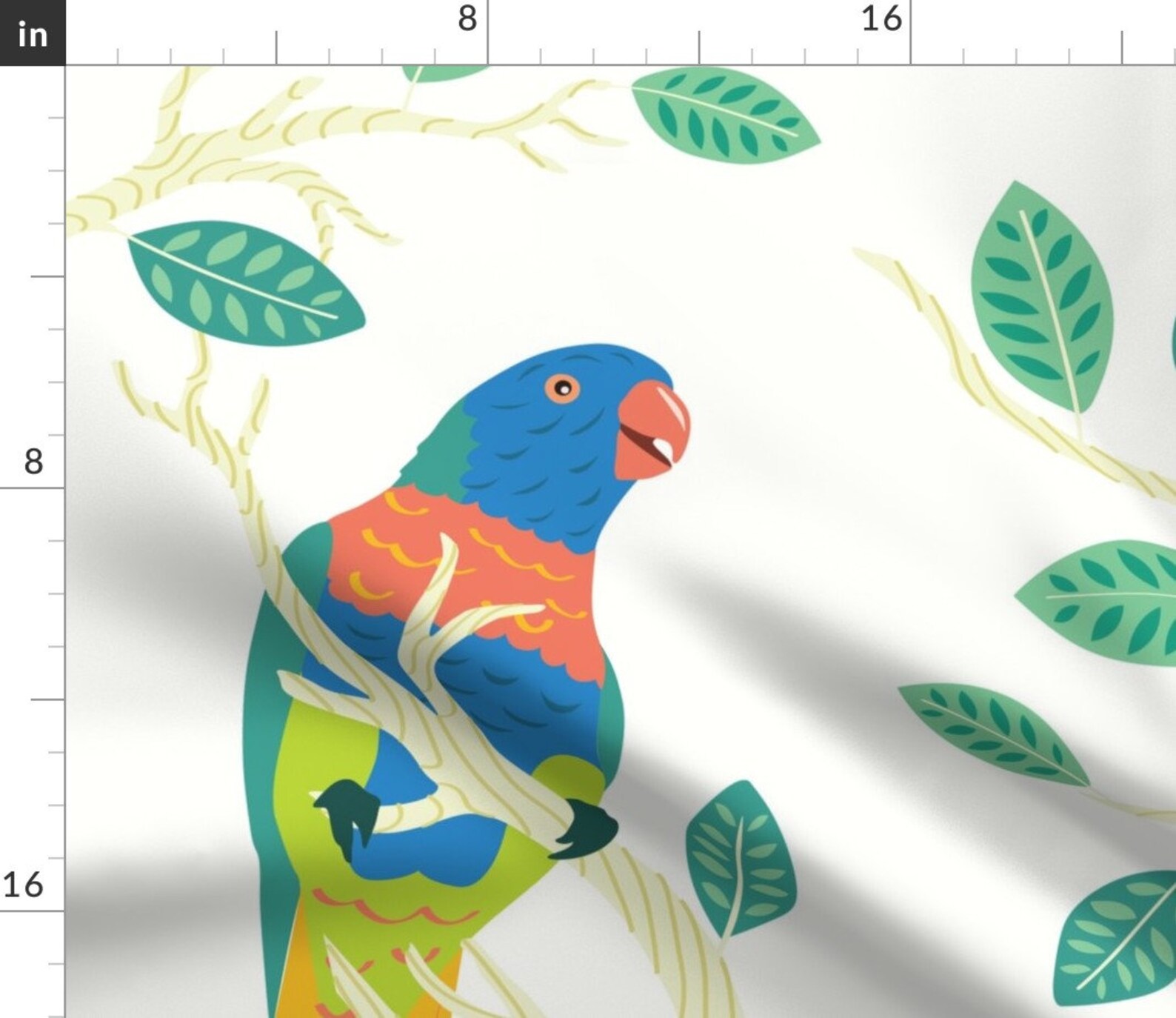 Colorful Birds Curtain Panel Parrot Birds in A Tree Large by - Etsy