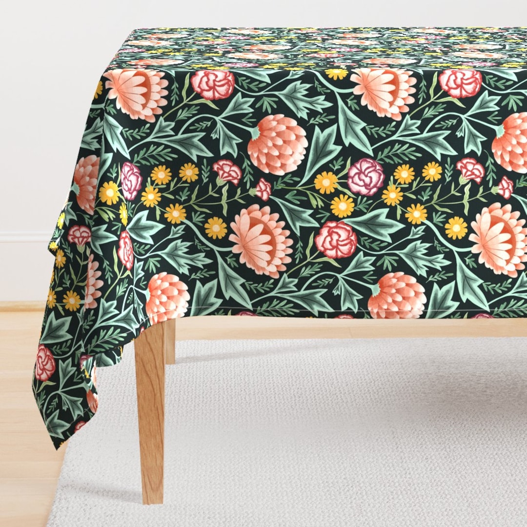 Victorian Tablecloth Moody Victorian Floral by Tangerine-tane Floral ...