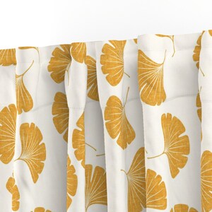 Autumn Ginkgo Curtain Panel - Ginkgo Leaves Saffron by ...