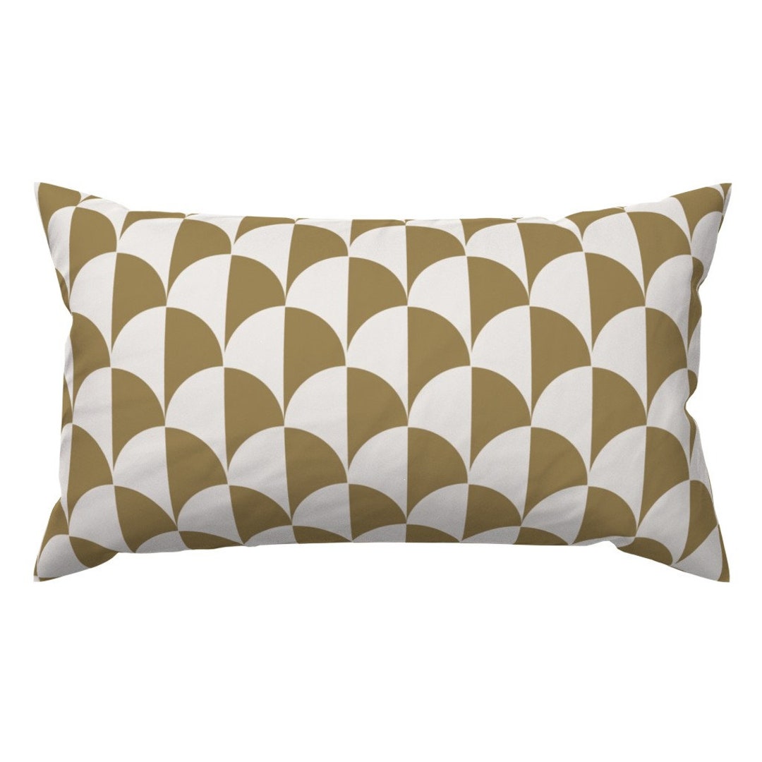 Art Deco Scallop Lumbar Pillow - Vintage Abstract Glamorous 1920s ...