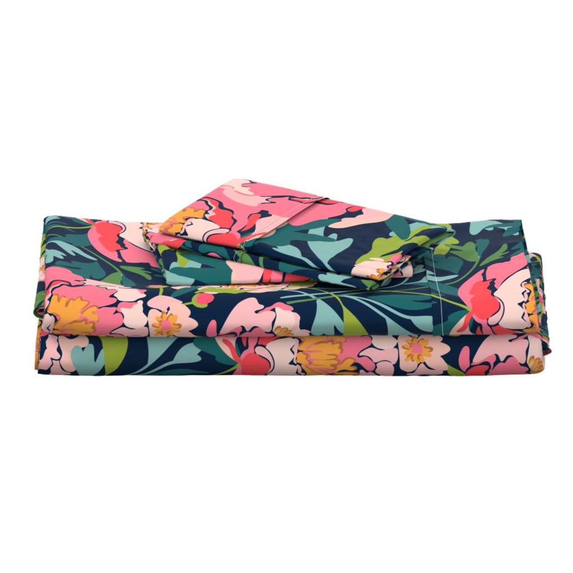 Floral Sheets - Bold Peony Large by My_creative_atelier - Garden ...