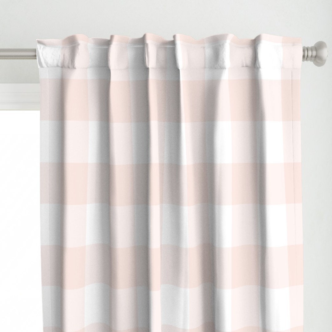 Buffalo Check Curtain Panel Pink and White Gingham by ...