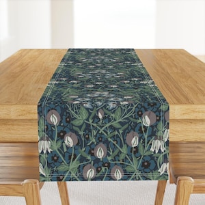 William Morris Table Runner - Hollyhock Sweet Pea by ...