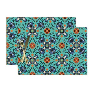 Spanish Style Placemats Set of 2 Azulejos Antiguos 1a by | Etsy