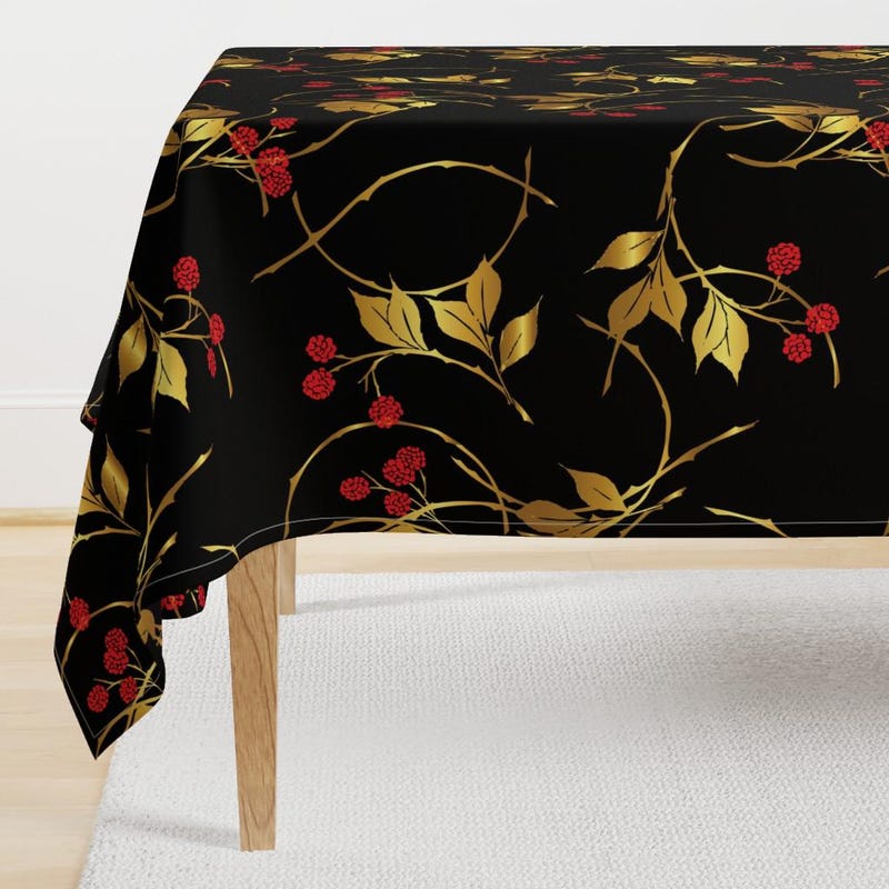 Black and Gold Tablecloth - Etsy
