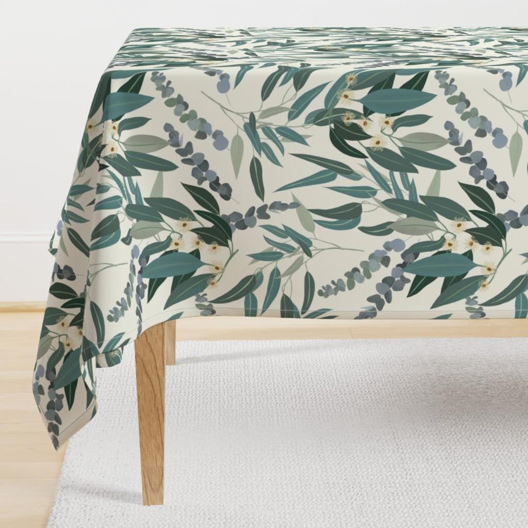 Muted Sage Green Tablecloth - Eucalyptus Light by Nina_leth - Modern ...