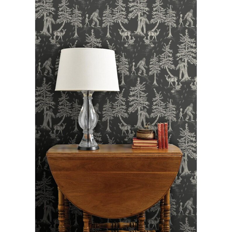 Sasquatch Non-pasted Wallpaper Cryptids Charcoal Gray Aliens - Bigfoot ...