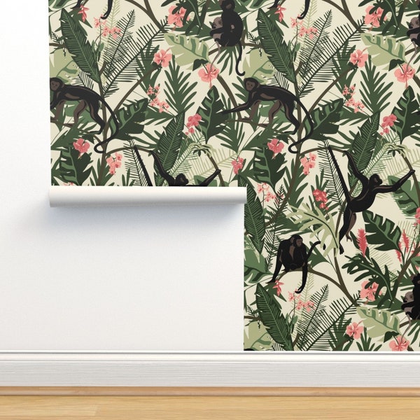 Large Scale Tropical Botanical Wallpaper - Etsy