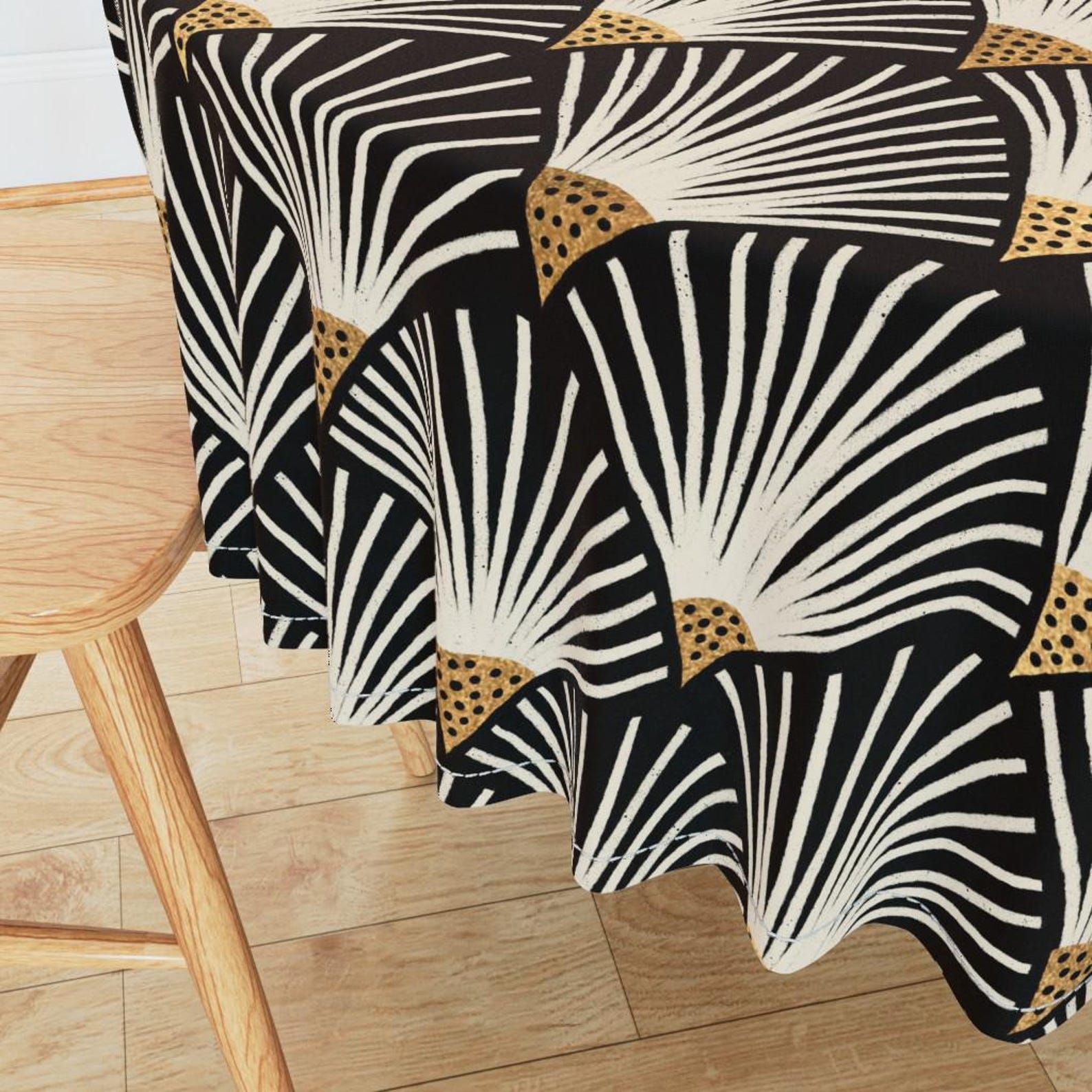 Art Deco Tablecloth - Charleston by Amy_maccready - 1920s Fans Black ...