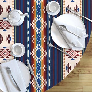 Western Bold Stripe Tablecloth - Native American Stripes by ...